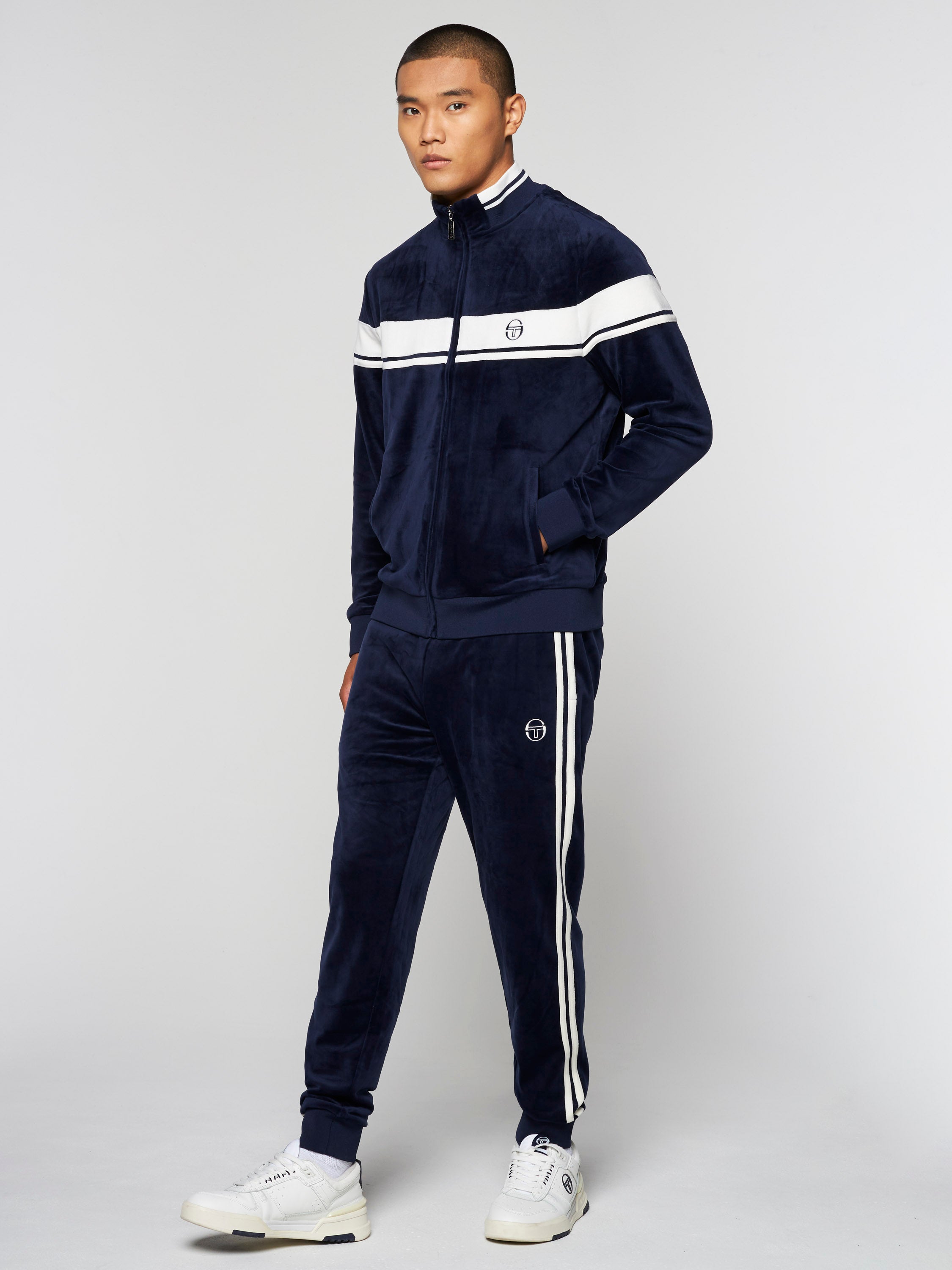 Damarindo Velour Track Jacket- Maritime Blue – Sergio Tacchini
