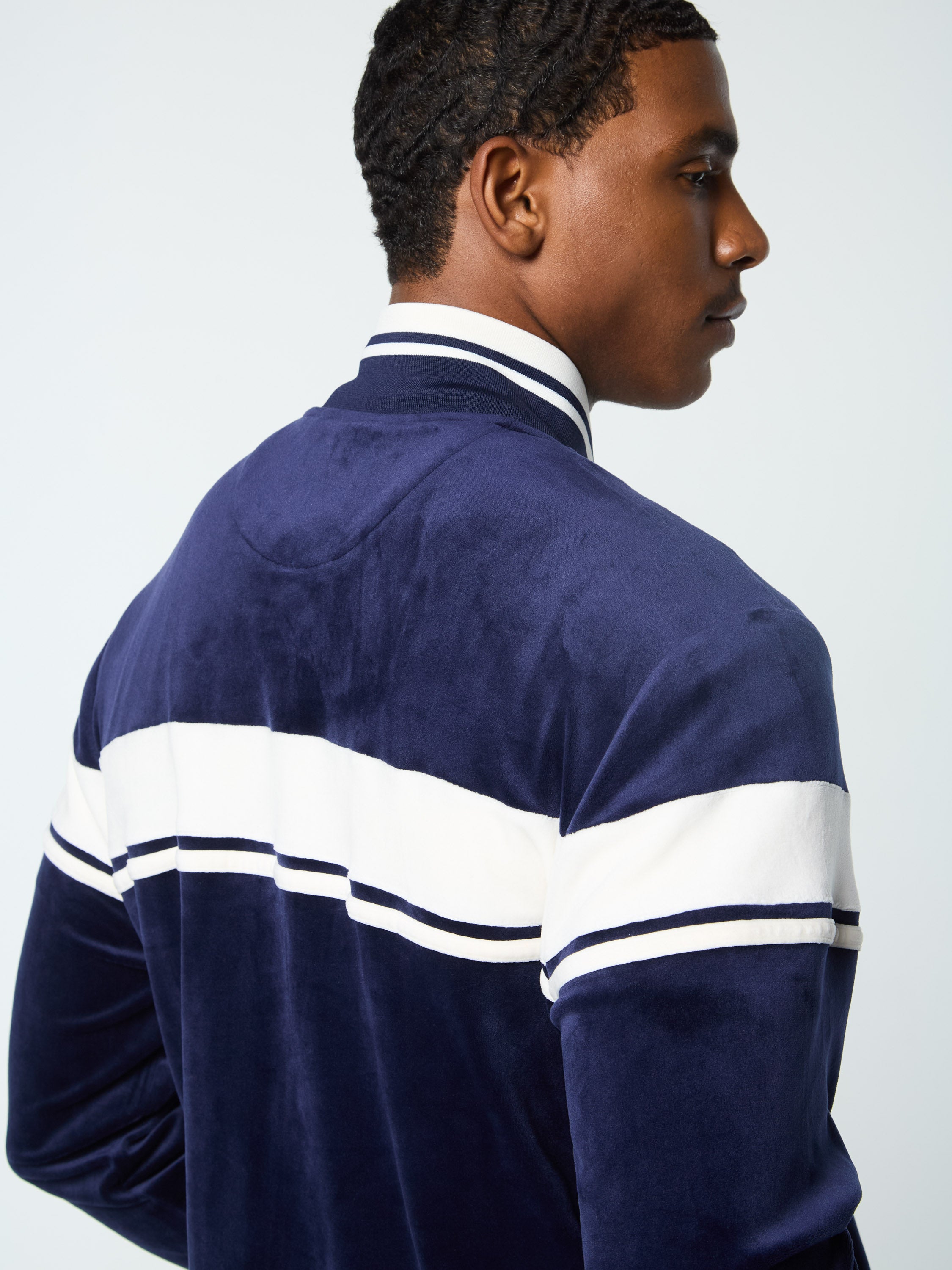 Damarindo Velour Track Jacket- Maritime Blue – Sergio Tacchini
