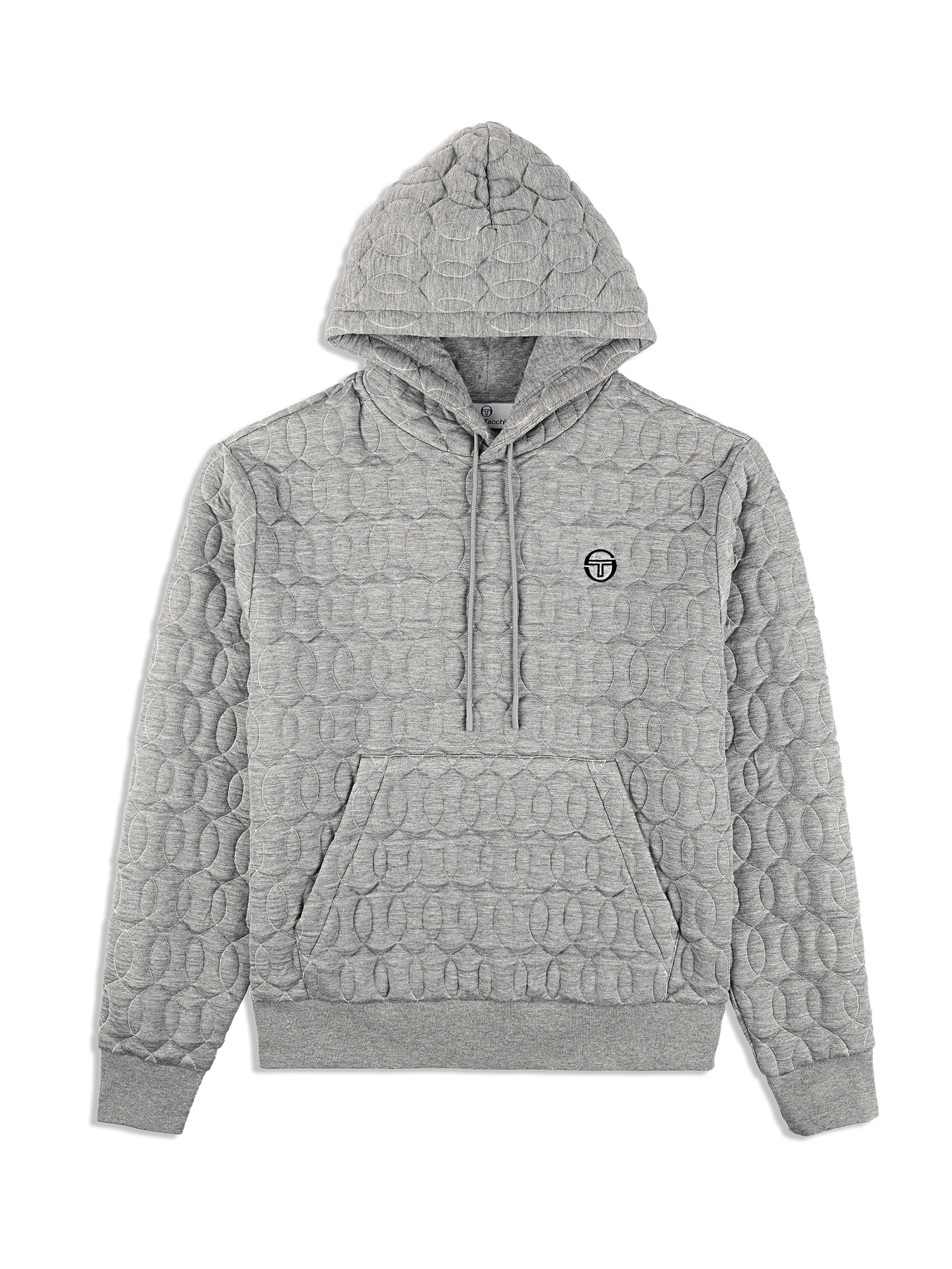 Aversa Quilted Hoodie- Light Heather Grey – Sergio Tacchini