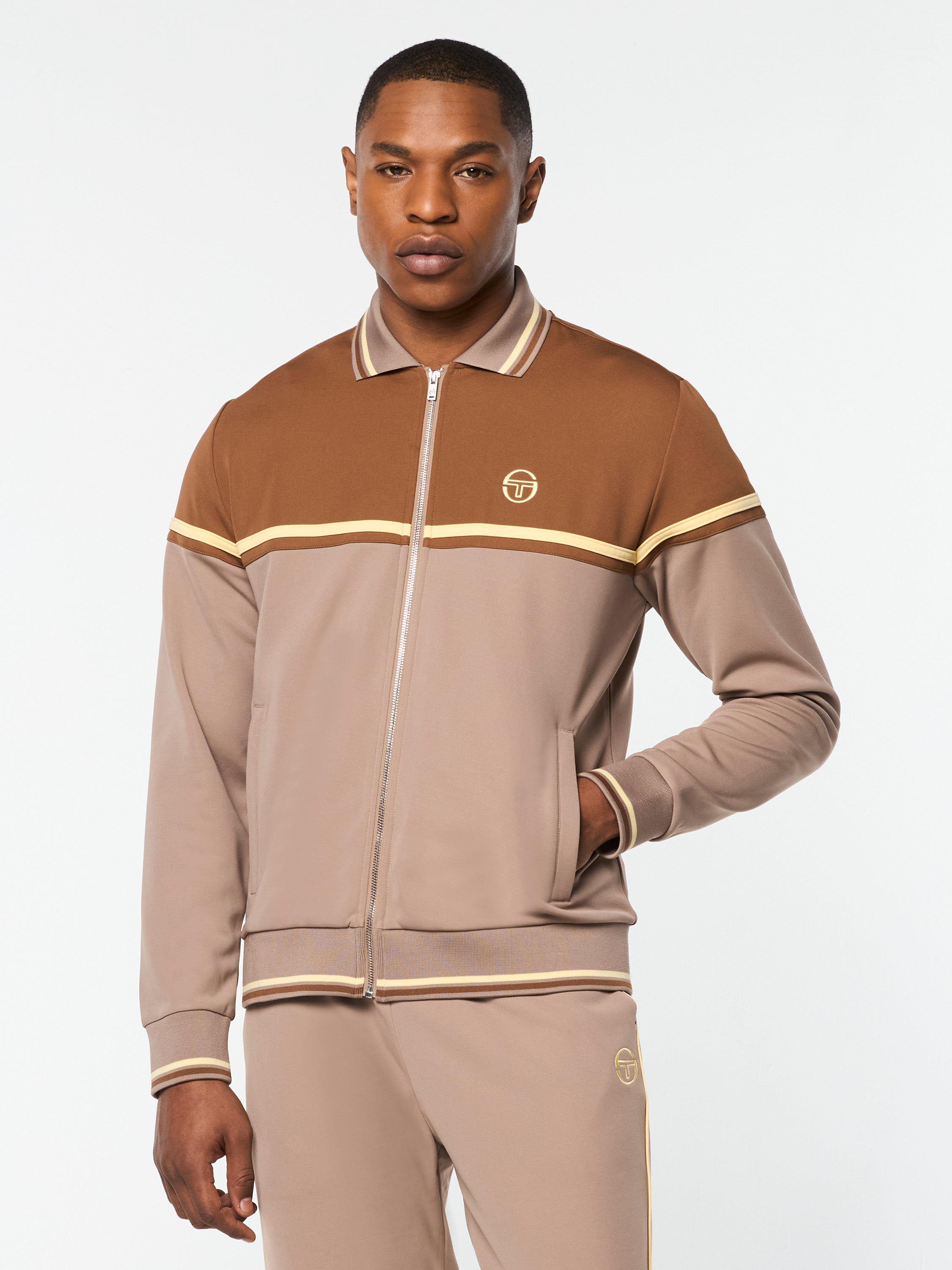Olmi Track Jacket- Taupe Grey – Sergio Tacchini