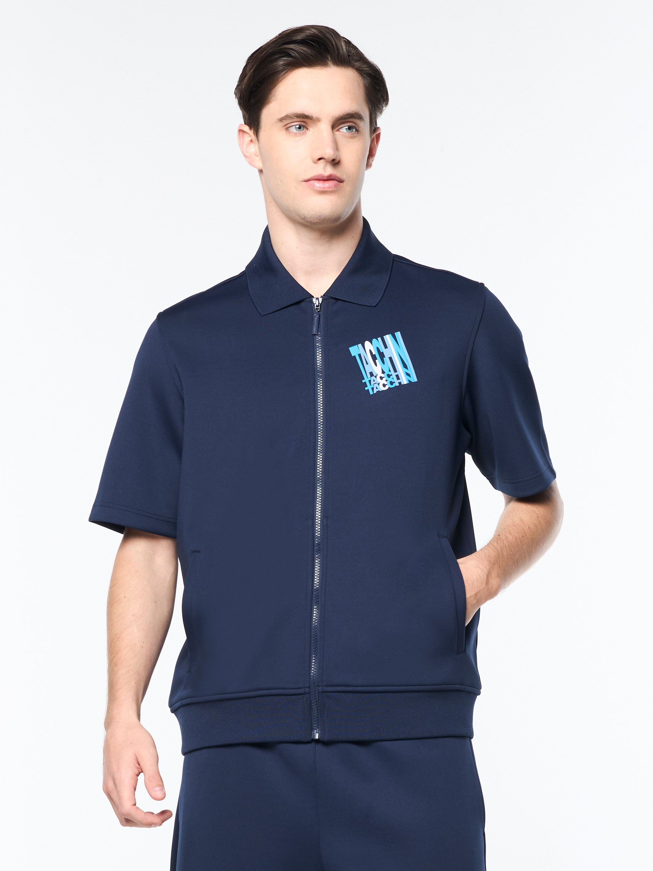 Urso Short Sleeve Track Jacket- Maritime Blue – Sergio Tacchini
