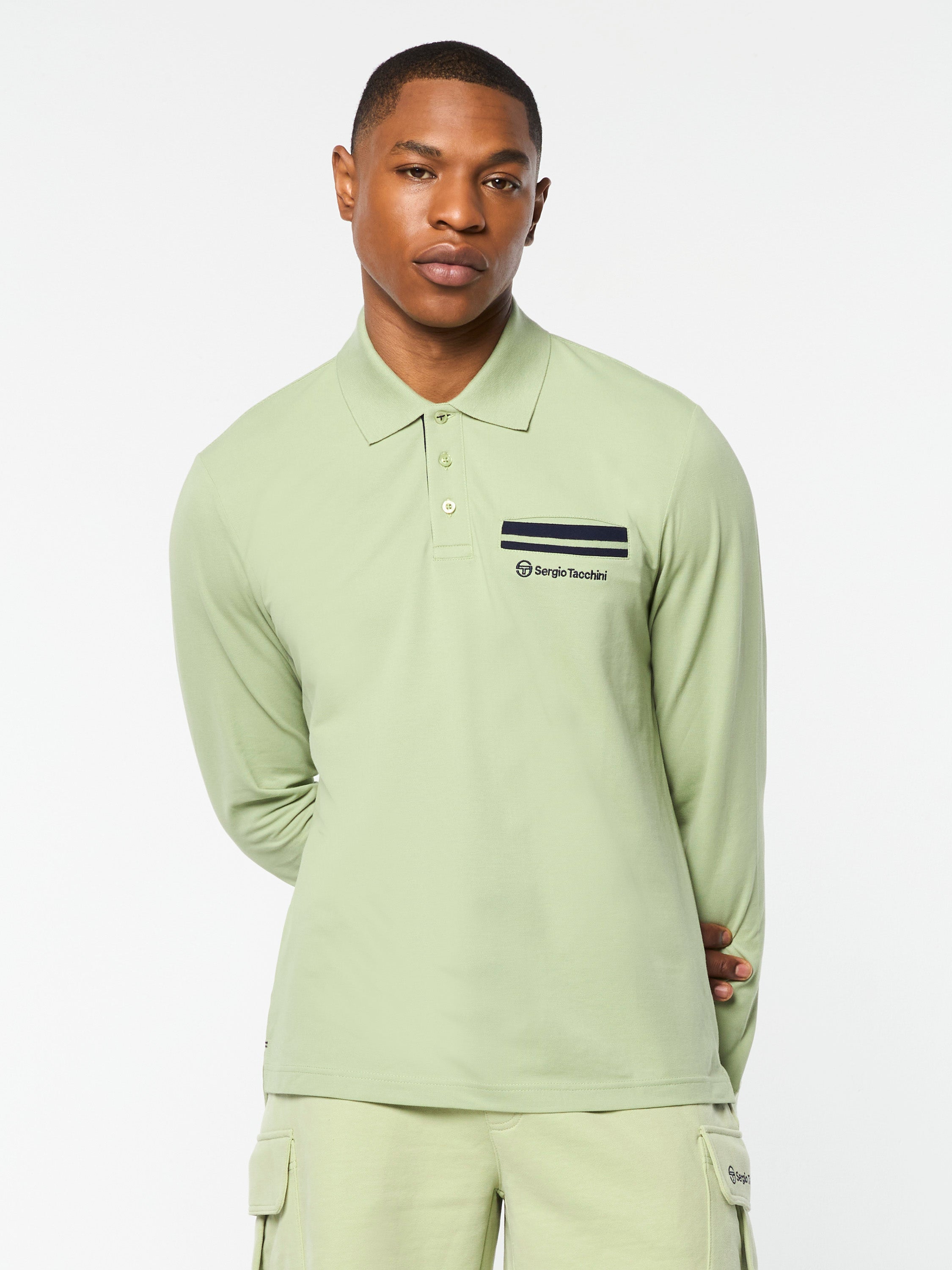 Dario Long Sleeve Polo-Reseda – Sergio Tacchini