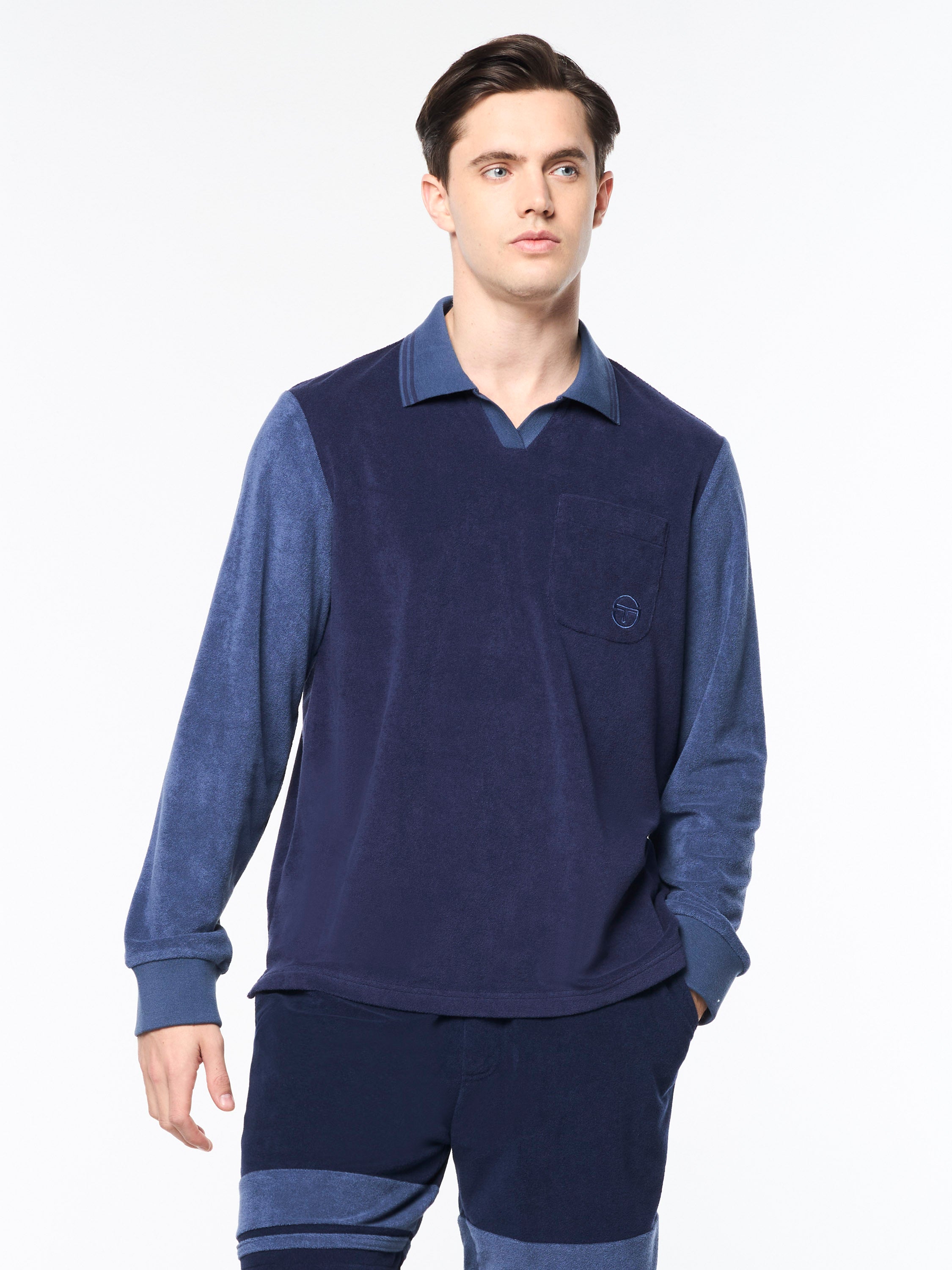 Alvar Long Sleeve Polo- Eclipse – Sergio Tacchini